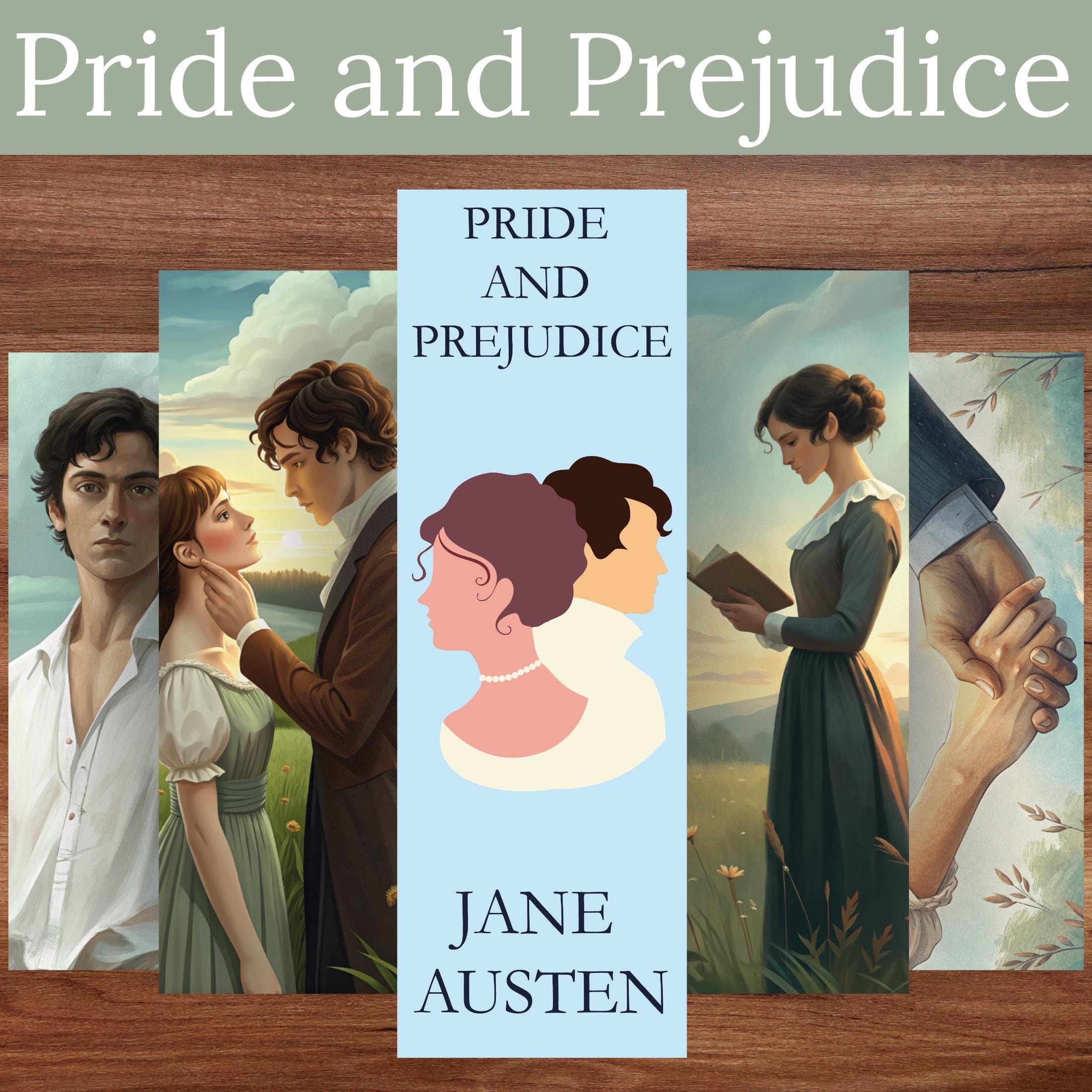 Pride and Prejudice Printable Custom Bookmarks - Elizabeth Bennet ...