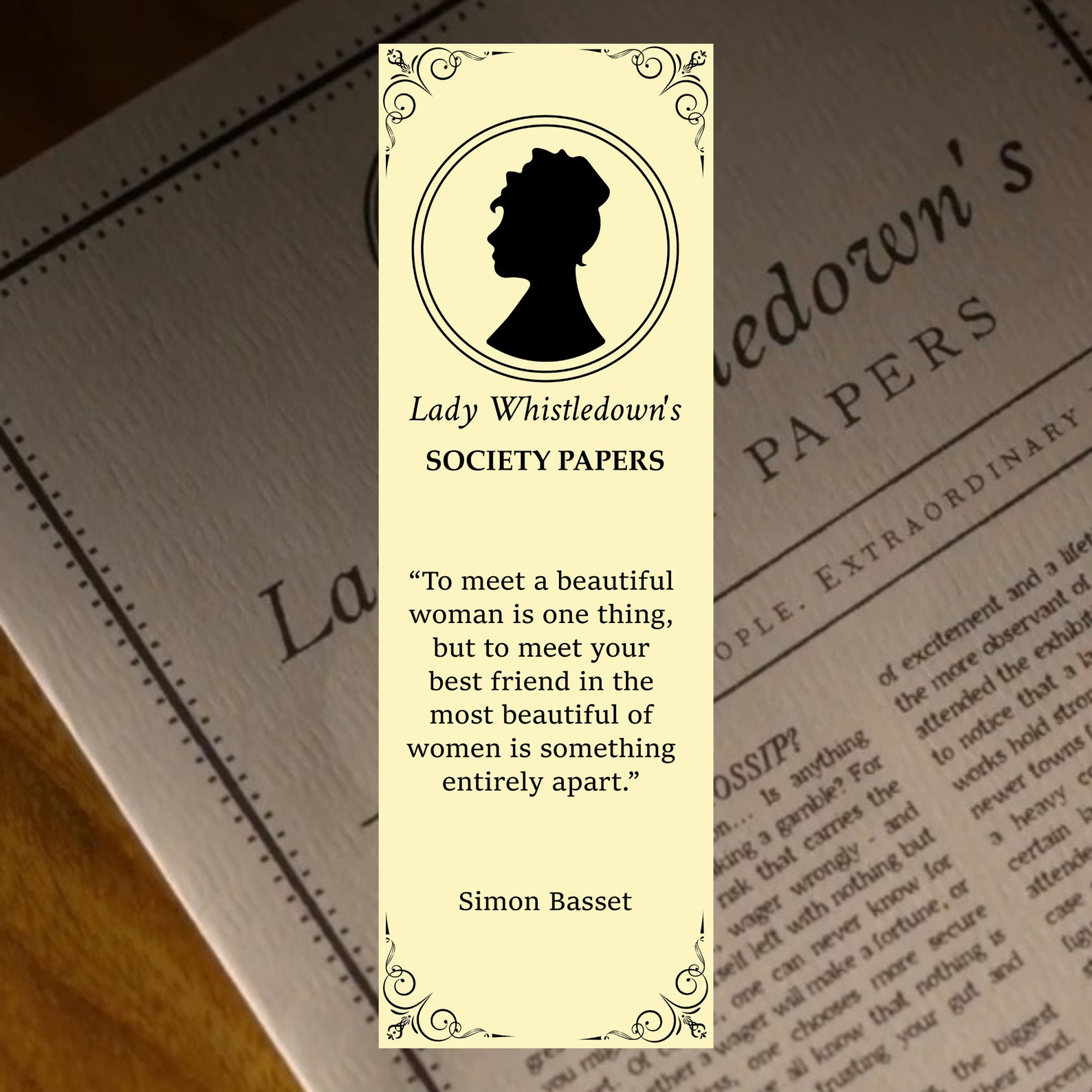 Digital Bookmarks 2x6 - Lady Whistledown’s Society Papers - Instant ...