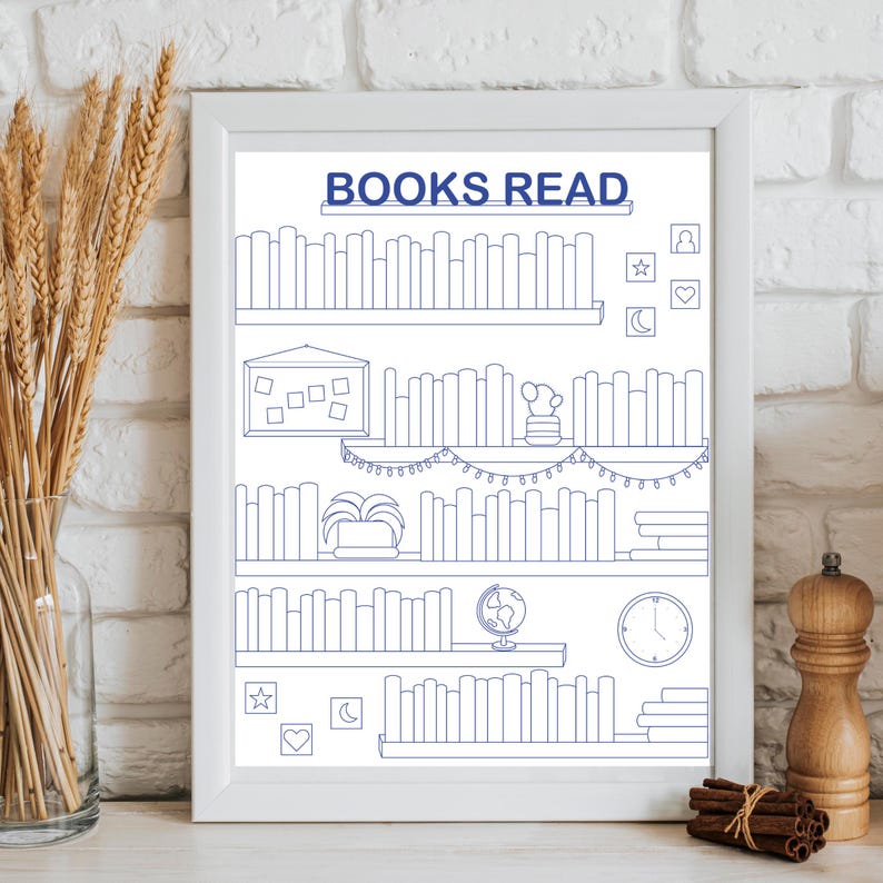 Book Review Template & Reading Log: Cute Book Tracker, Bookish ...