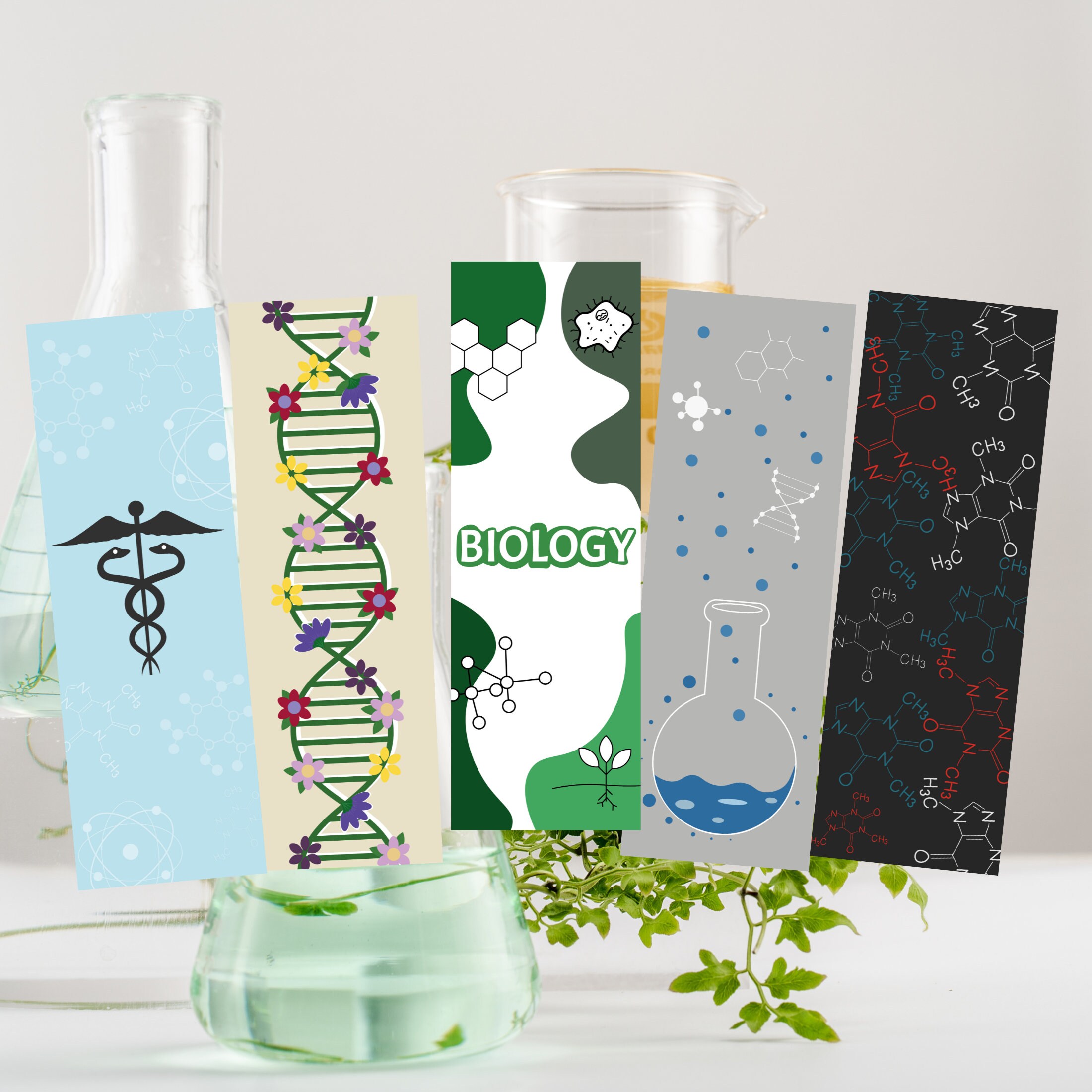 Digital Bookmarks 26 Biology Wonders Collection Instant Print Perfect ...
