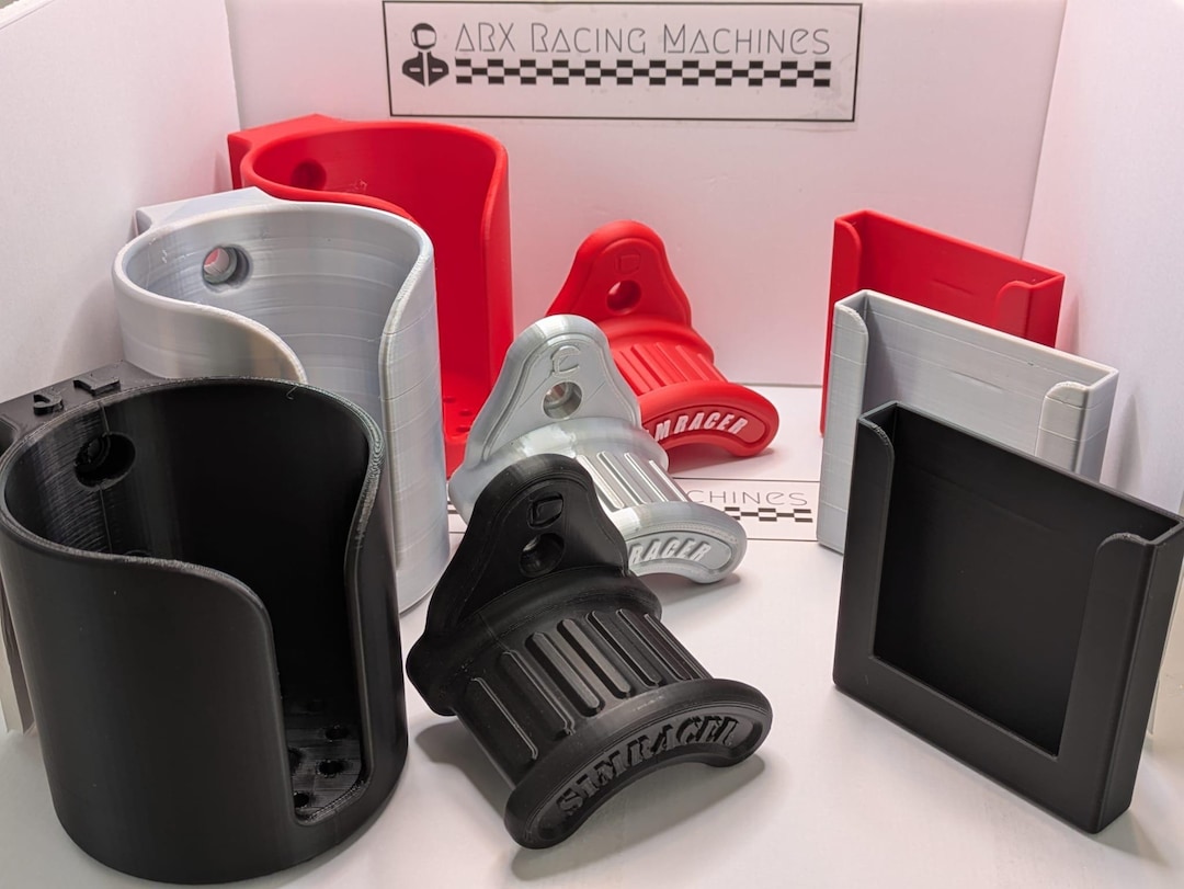 SIM Racing Accessory 3-pack: T-slot Cup Holder, Phone Caddy, Headset ...