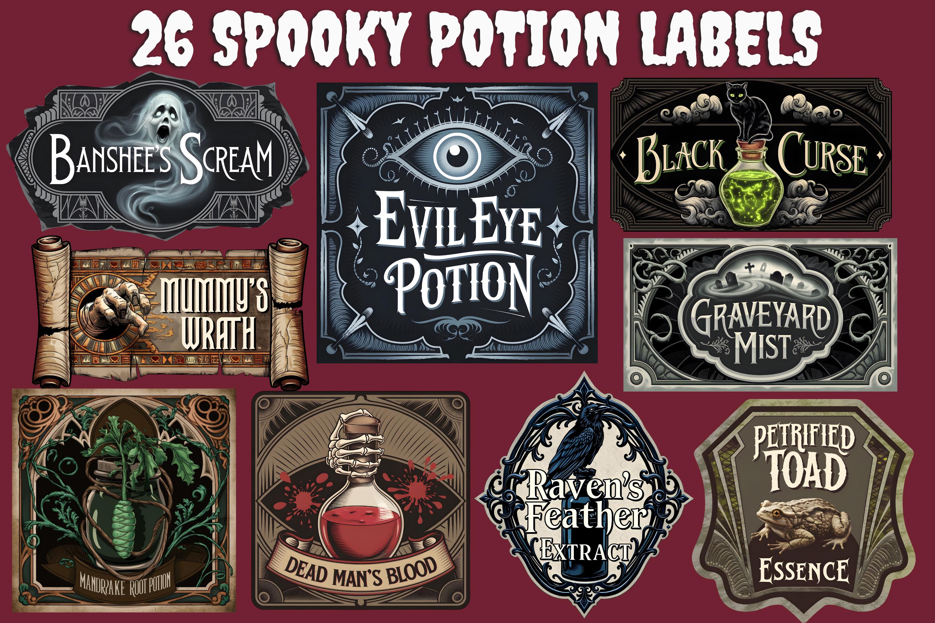 Witch Potion Labels Potion Label Printables Halloween Witch Potion ...