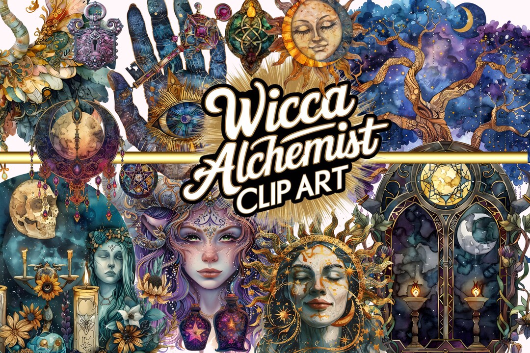 Wicca Alchemist Clip Art Mystical Clip Art Witch Clip Art Occult ...