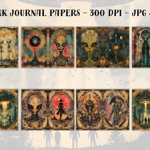 Top Secret Alien Junk Journal Kit Vintage Aliens Junk Journal UFO ...