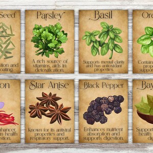 Vintage Spice Cards Apothecary Spice Healing Journal Pages Vintage ...