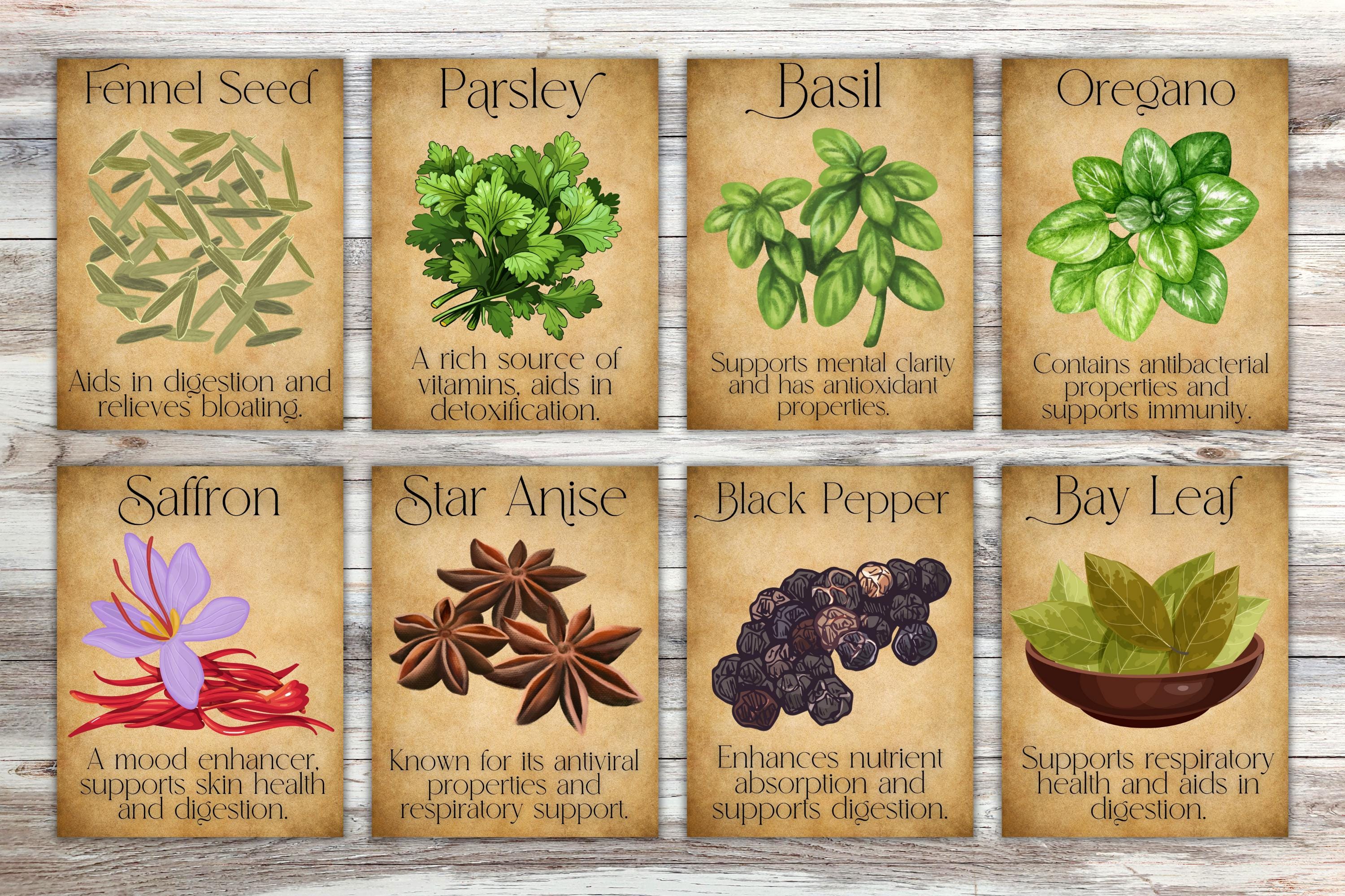 Vintage Spice Cards Apothecary Spice Healing Journal Pages Vintage ...