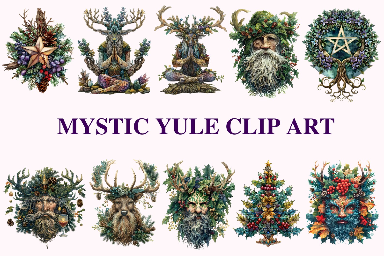 Mystic Yule Clip Art Mystical Yule Junk Journal Witchy Journaling Yule ...