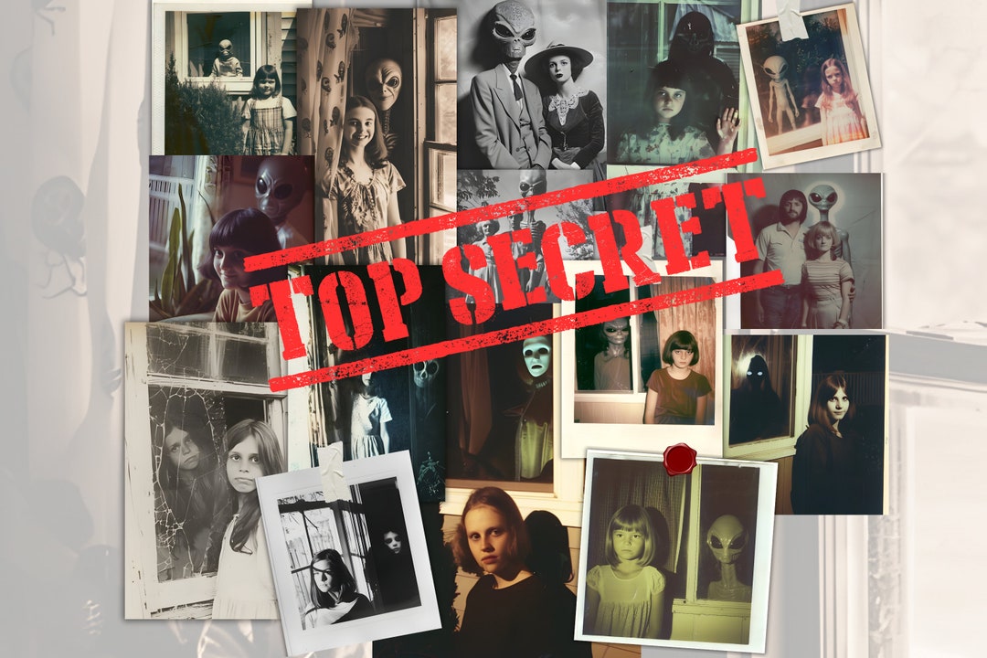 Top Secret Alien Encounter Photos Paranormal Activity Vintage Alien ...