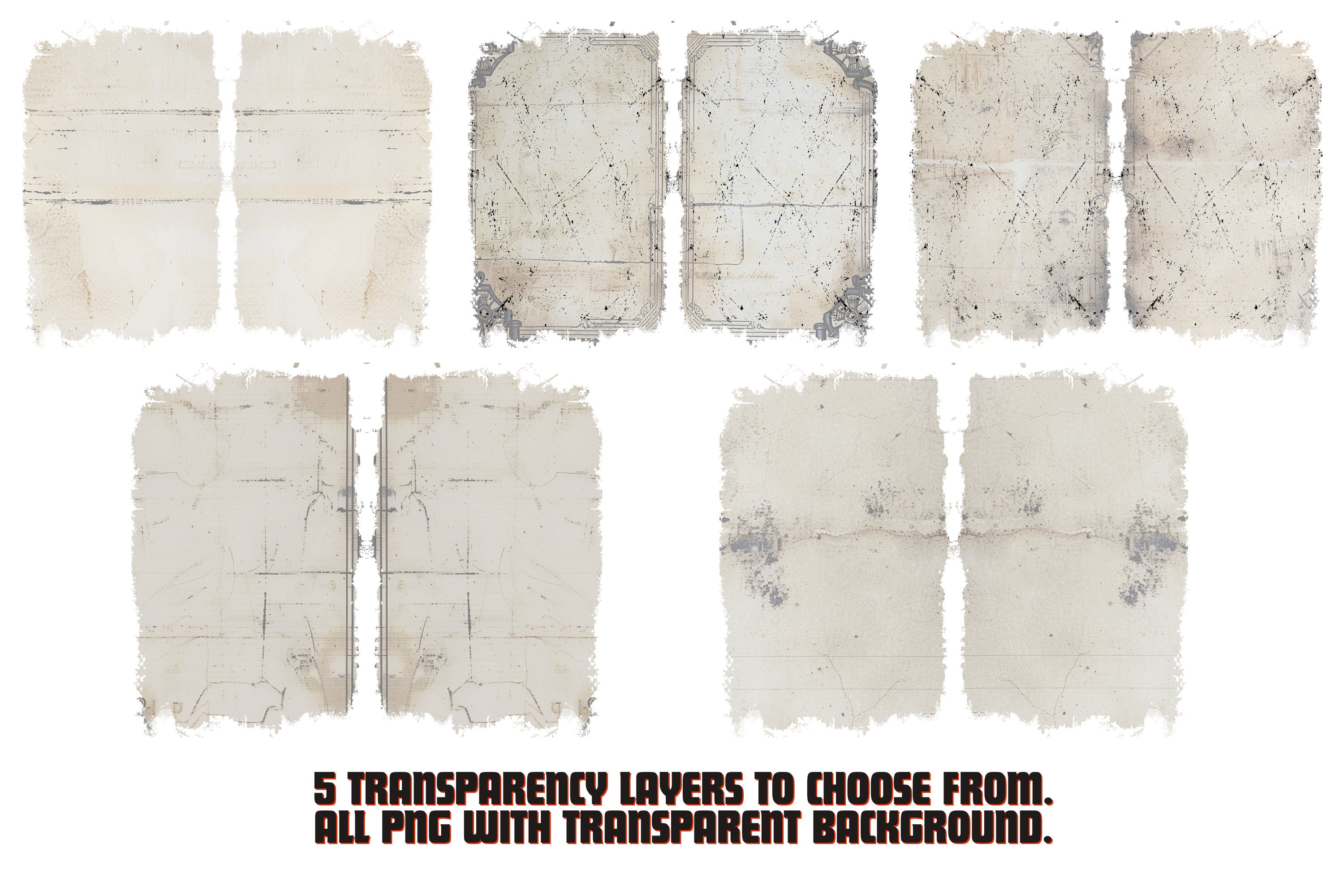 Steampunk Border Junk Journal Overlays Industrial Steampunk Border ...