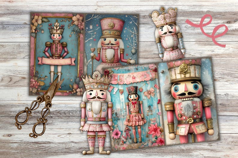 Pastel Nutcracker Junk Journal Kit Pastel Christmas Junk Journal Kit ...
