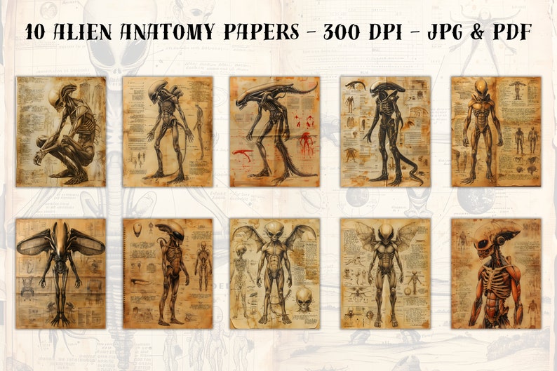 Top Secret Alien Junk Journal Kit Vintage Aliens Junk Journal UFO ...