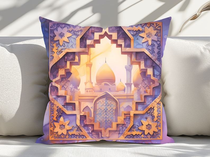 Pastel Arabian Digital Paper Art Watercolor Islamic Arabian Junk ...