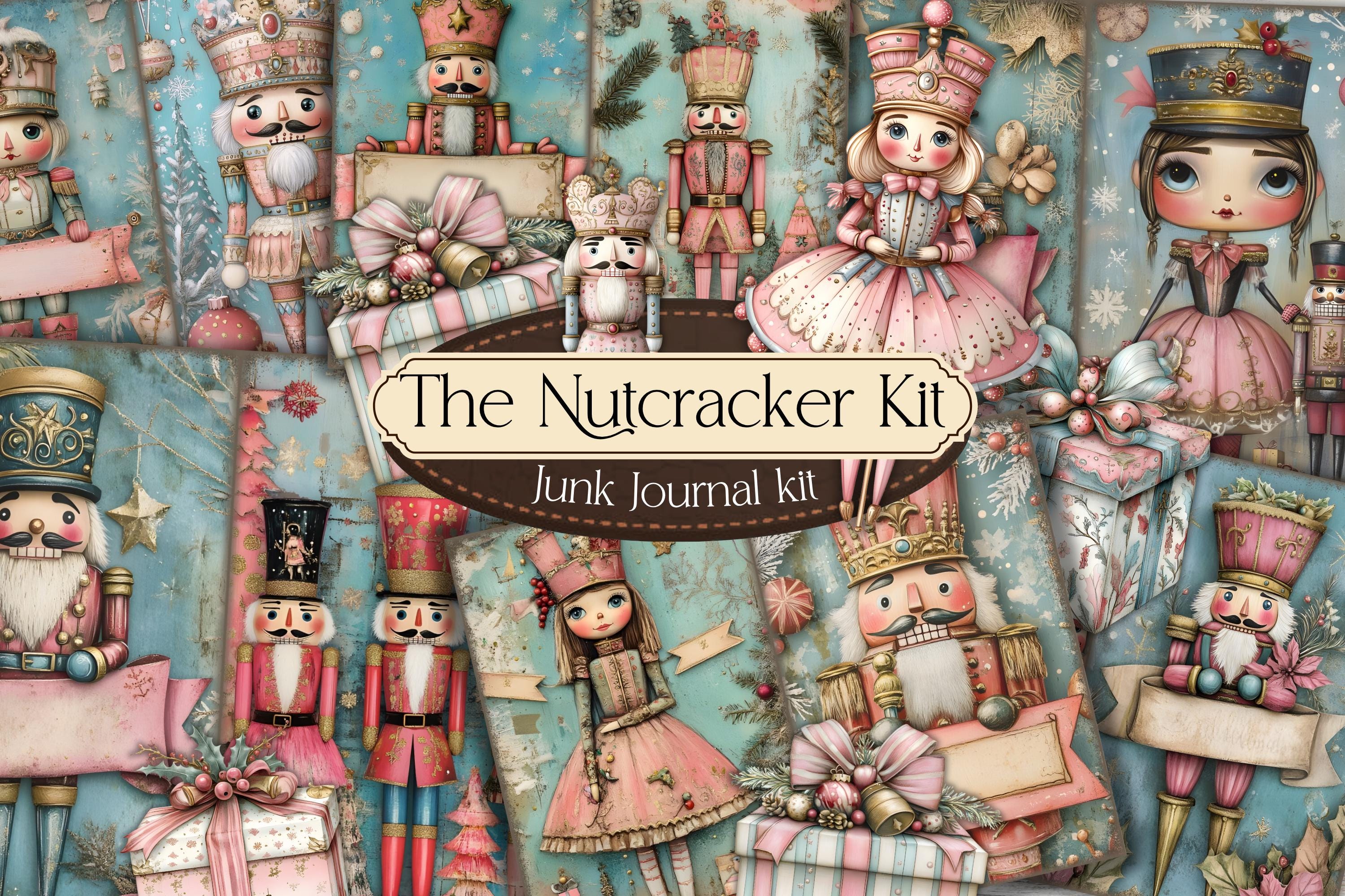 Pastel Nutcracker Junk Journal Kit Pastel Christmas Junk Journal Kit ...