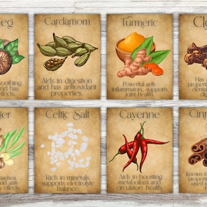Vintage Spice Cards Apothecary Spice Healing Journal Pages Vintage ...