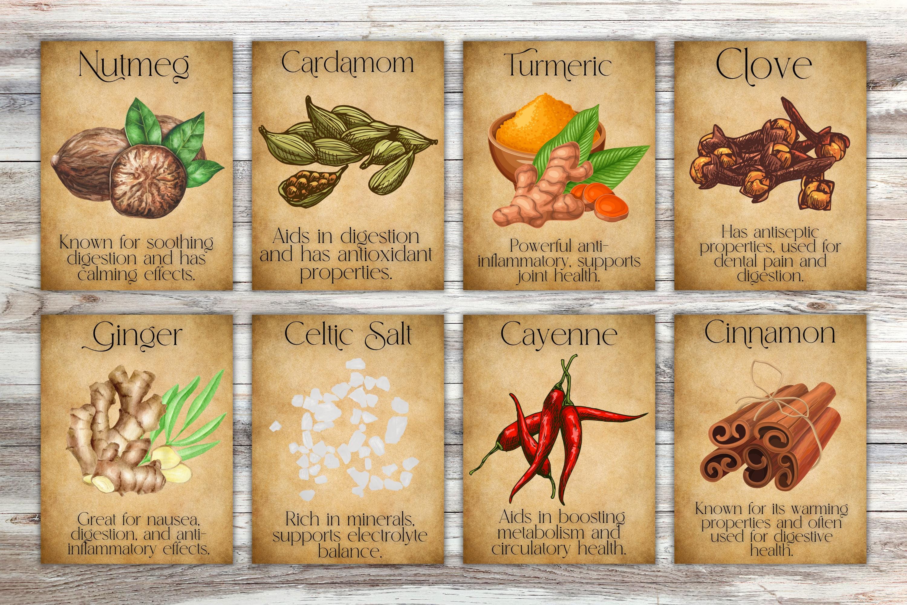 Vintage Spice Cards Apothecary Spice Healing Journal Pages Vintage ...