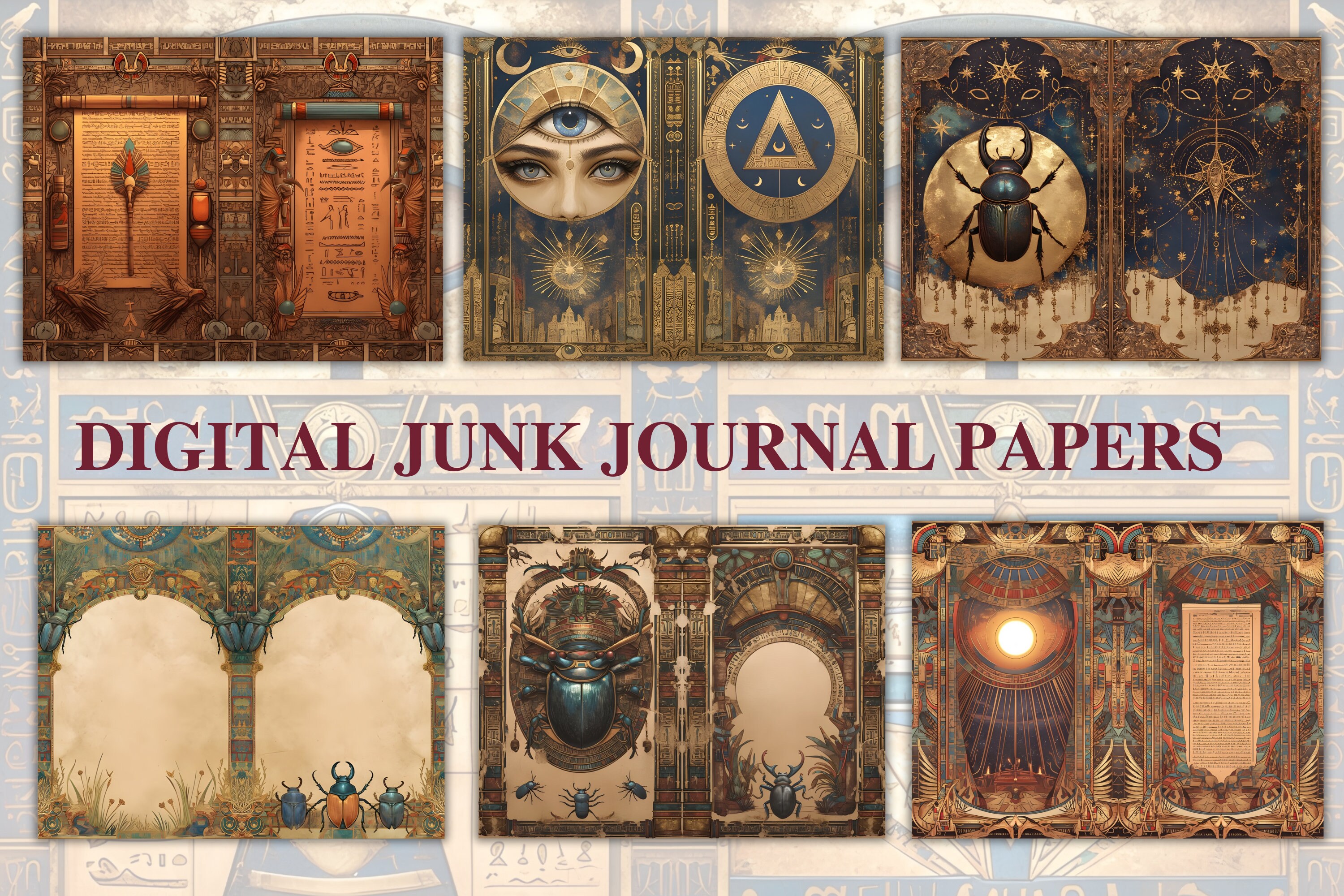 Old Egypt Junk Journal Pages Egypt Journal Bundle Egypt Digital Papers ...