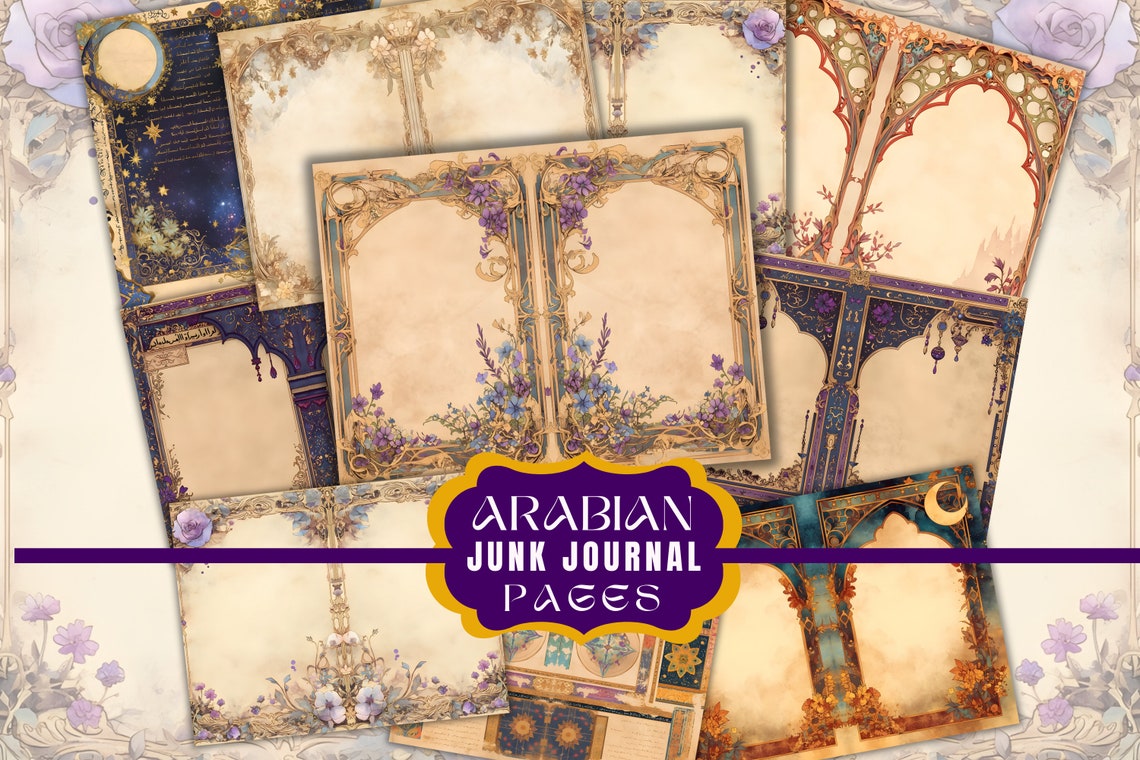 Arabian Dreams Junk Journal Arabian Nights Paper Pastel Arabian Junk ...