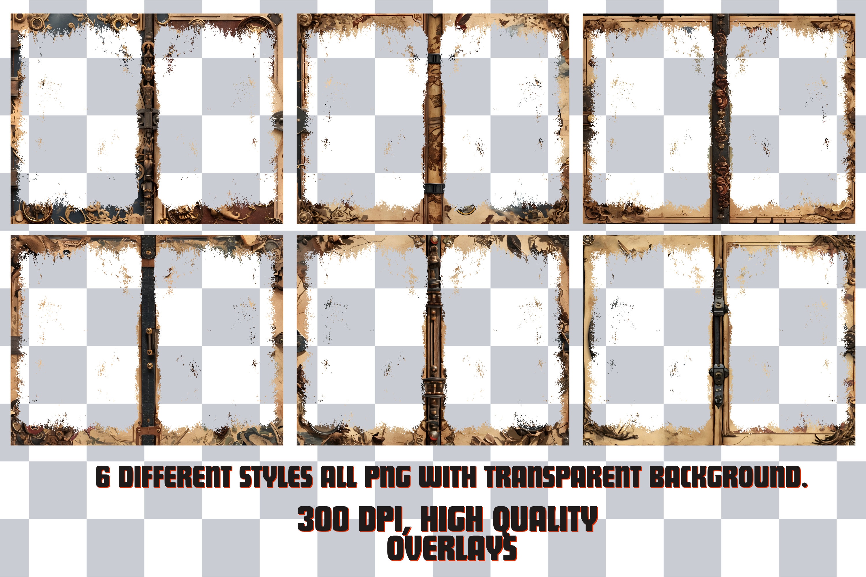 Antique Old Pages Junk Journal Overlays Vintage Journal Overlay Junk ...