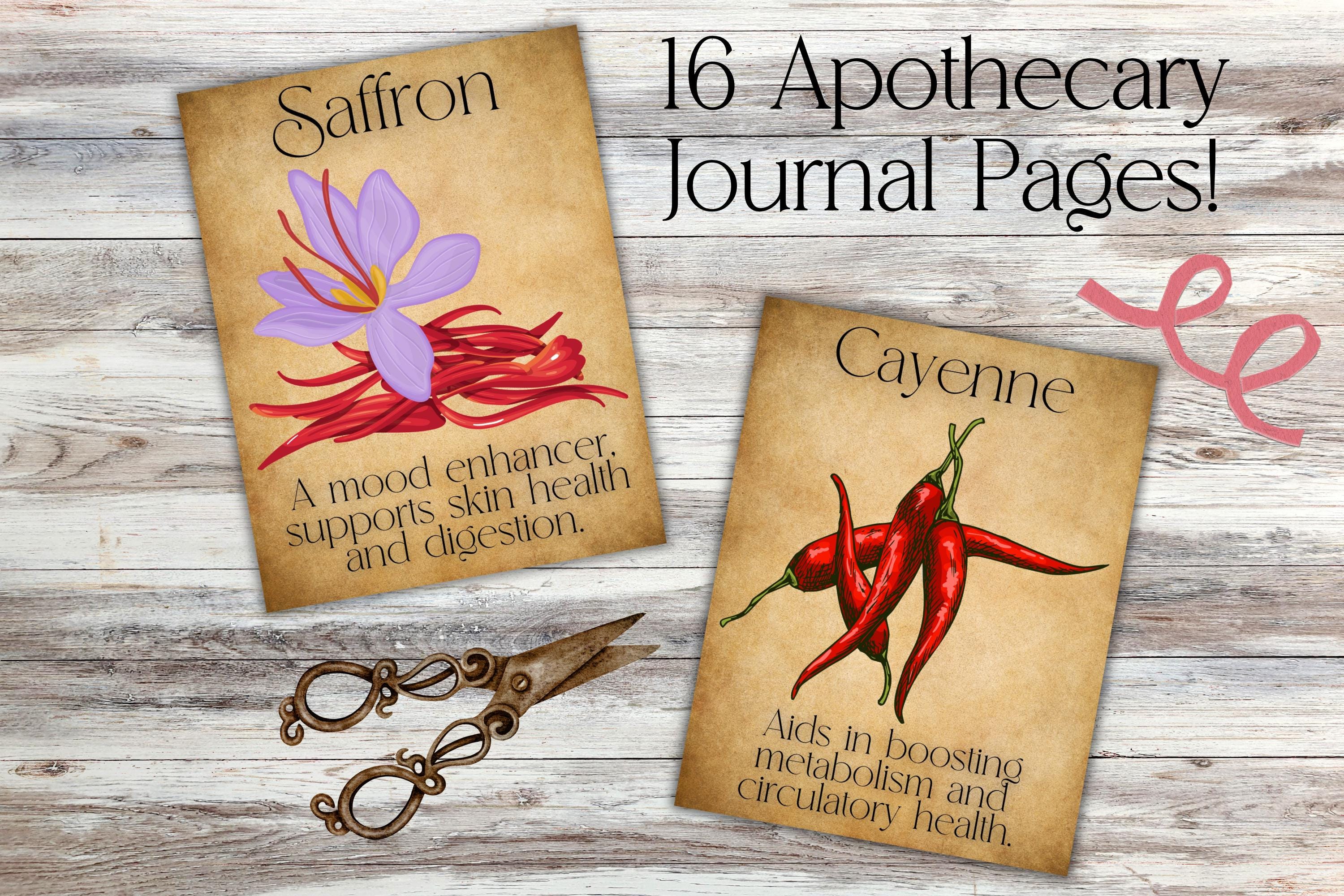 Vintage Spice Cards Apothecary Spice Healing Journal Pages Vintage ...