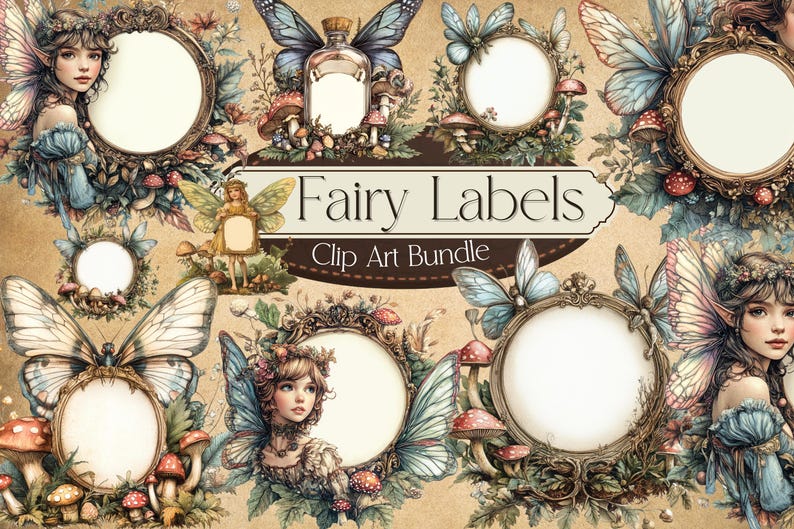Fairy Printable Labels Fairy Labels Aged Potion Label Blank Potion ...