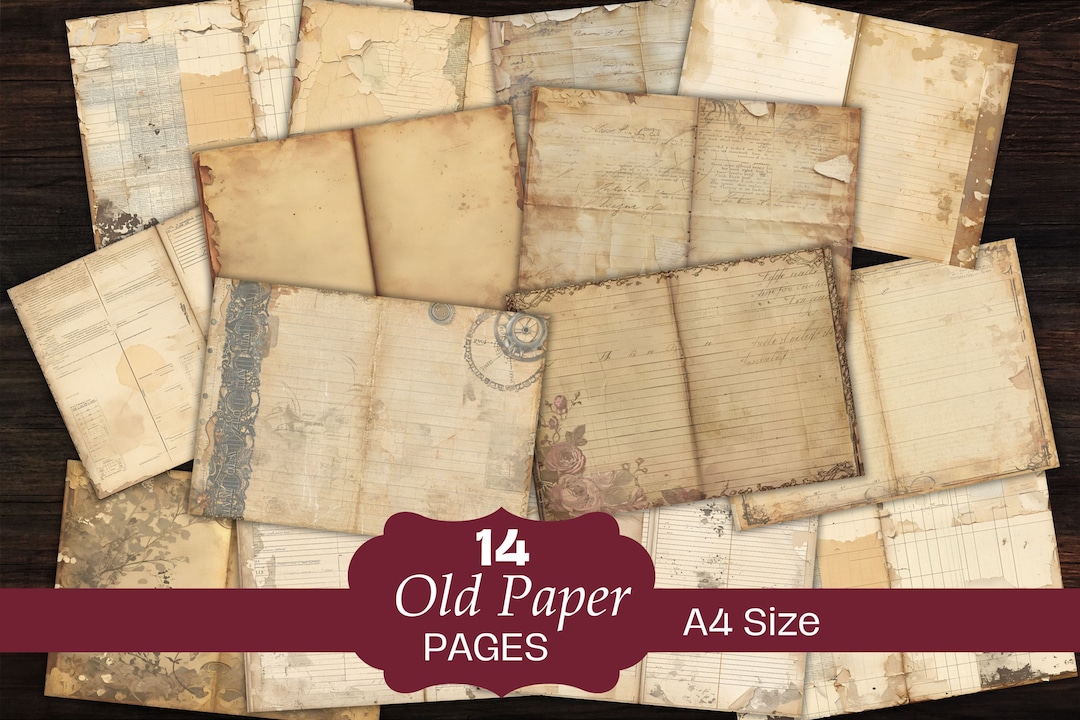 Printable Old Papers Neutral Vintage Junk Journal Papers Distressed ...