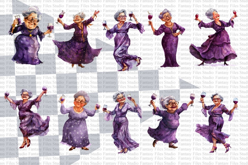 Drunk Grandma Png Grandma Birthday Png Drunk Grandmother Cheerful Old ...