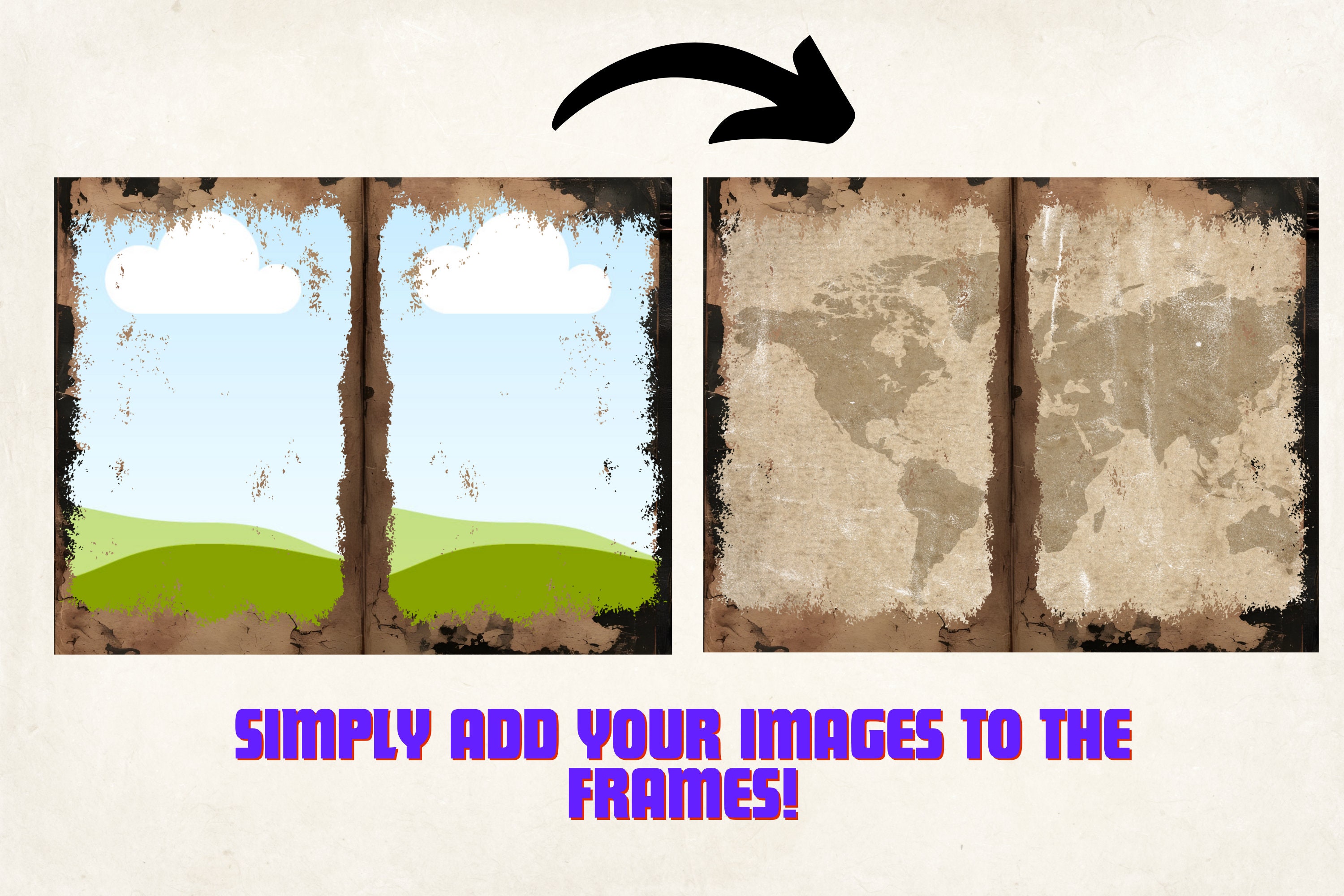 Grunge Junk Journal Canva Templates DIY Journal Making Vintage ...