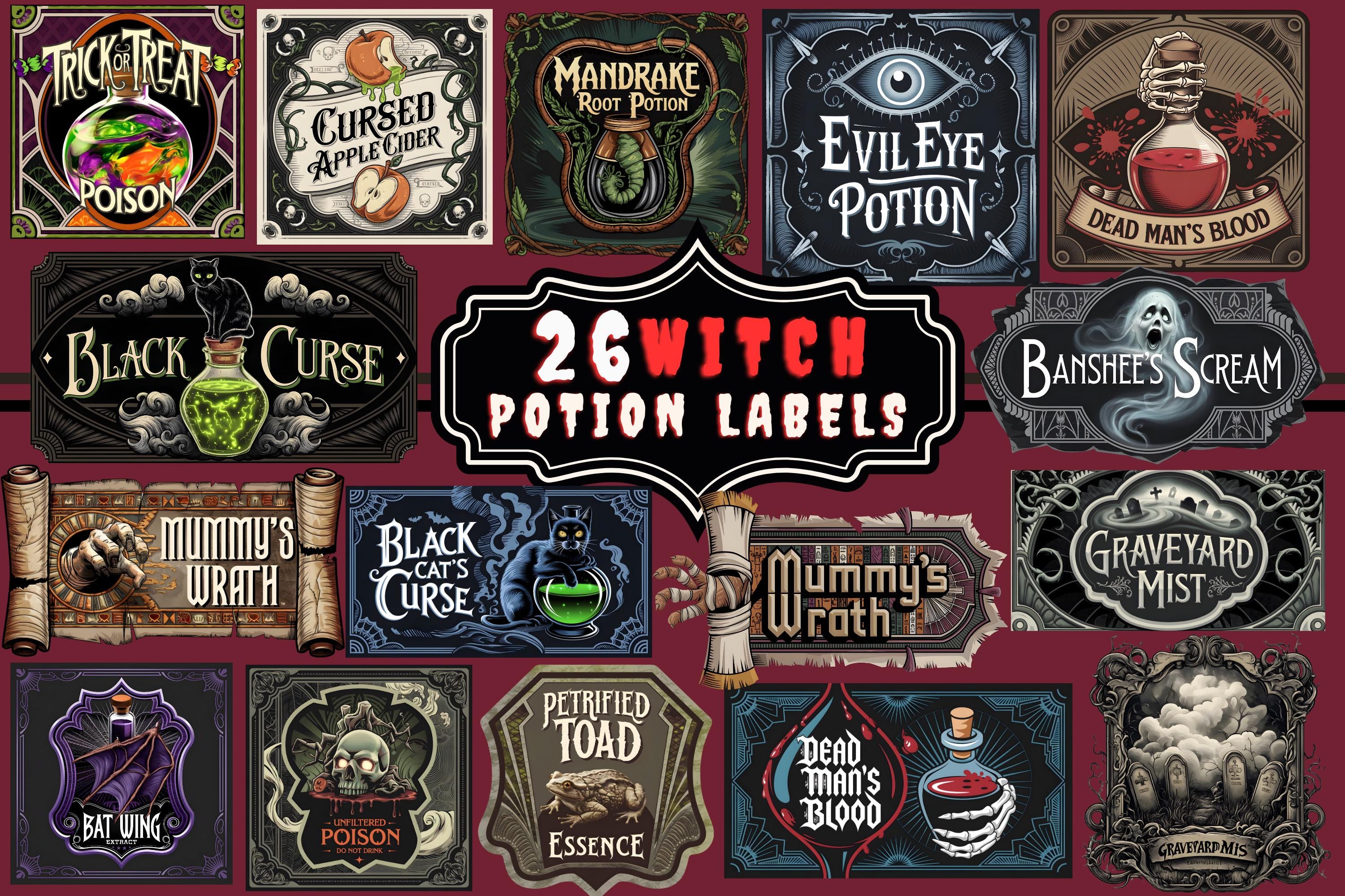 Witch Potion Labels Potion Label Printables Halloween Witch Potion ...