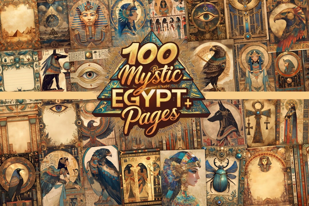 100 Mystic Egypt Pages Journal papers Egypt Journal Bundle Egyptian ...