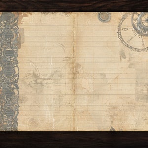 Vintage Junk Journal Paper: 14 Distressed Antique Pages (digital ...