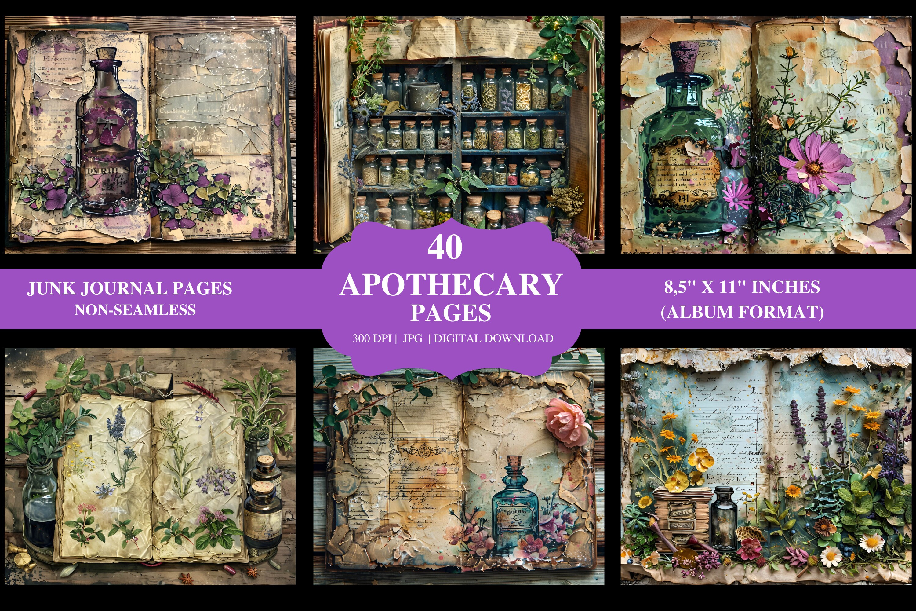 Apothecary Pages Botanical Herb Pages Apothecary Plants Herbology Book ...