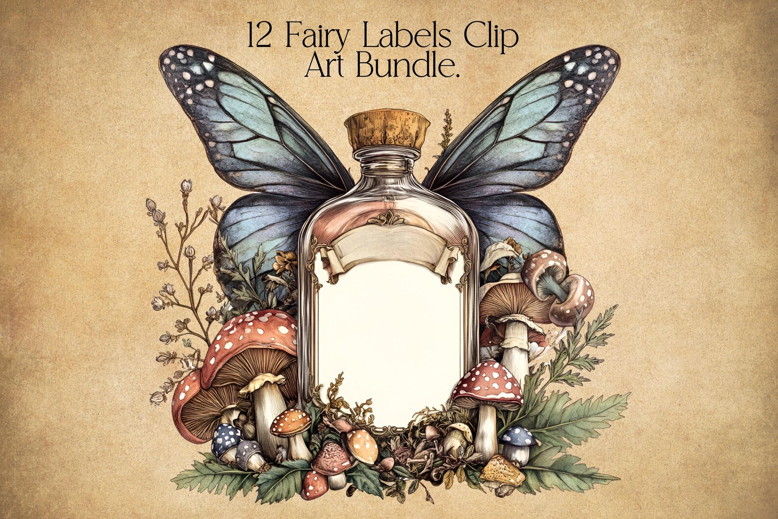 Fairy Printable Labels Fairy Labels Aged Potion Label Blank Potion ...