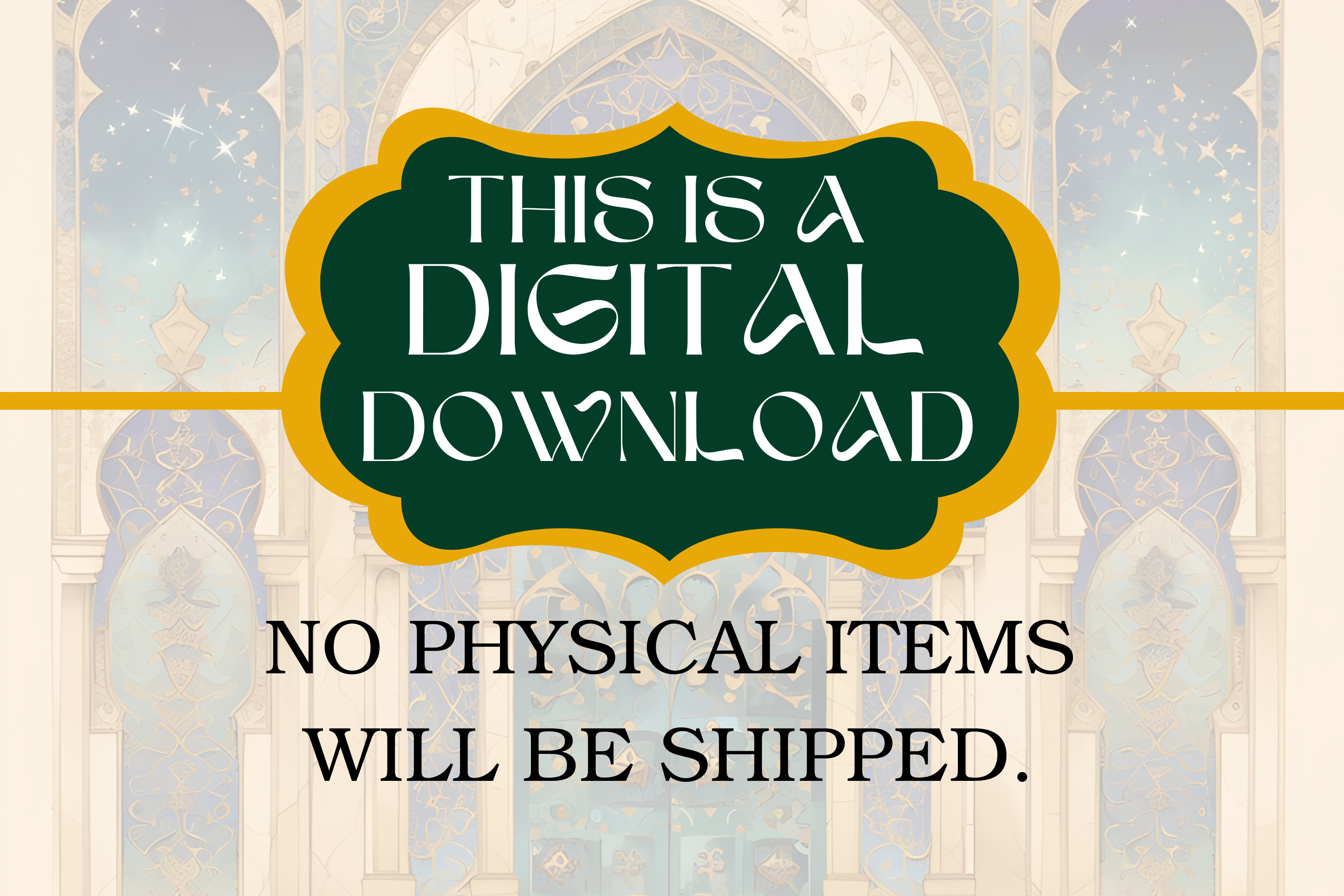 Watercolor Arabian Nights Digital Paper Wall Art Islamic Arabian Junk ...