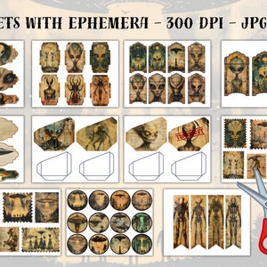 Top Secret Alien Junk Journal Kit Vintage Aliens Junk Journal UFO ...