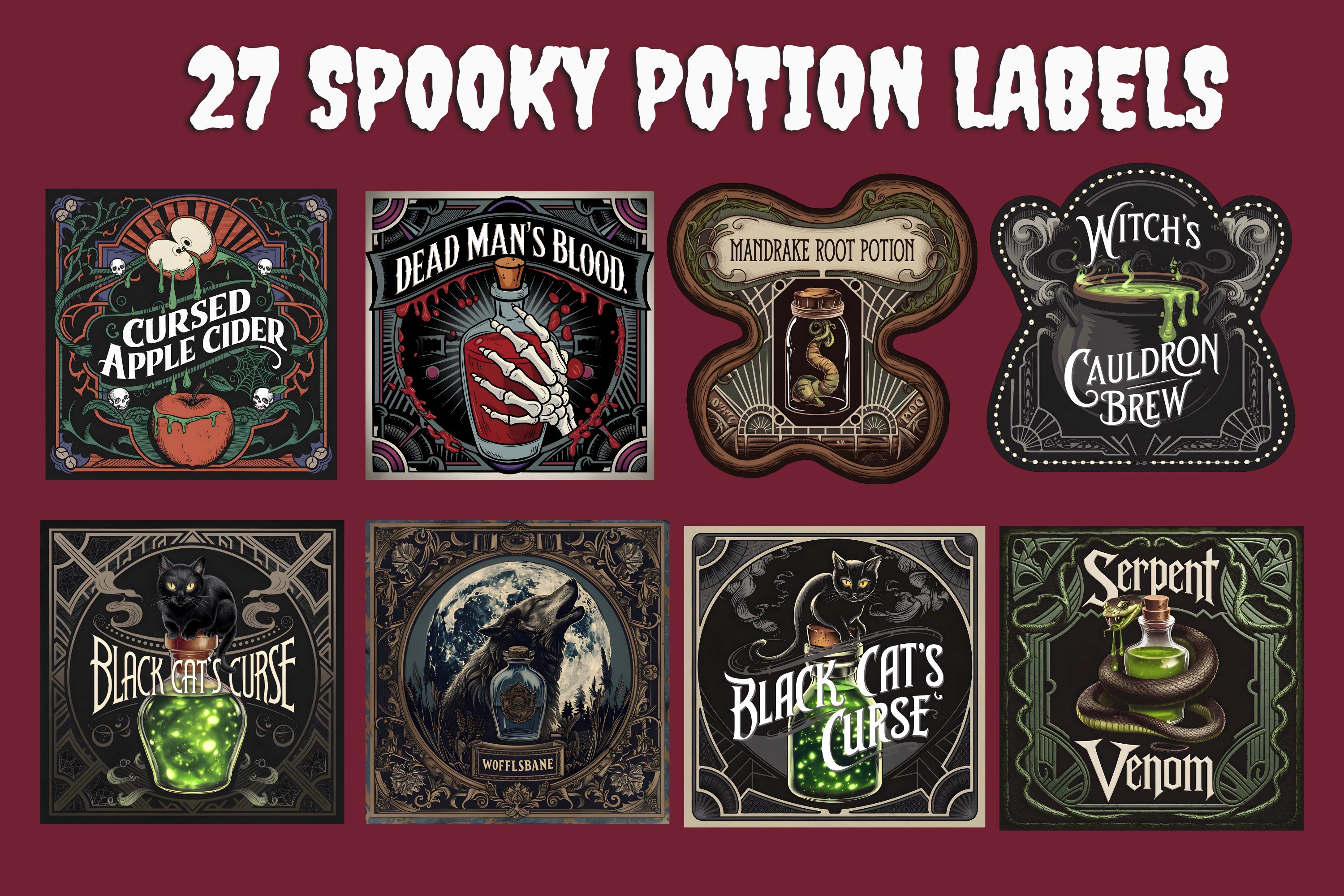 Witch Potion Labels Apothecary Labels Halloween Potion Label Printables ...