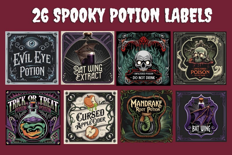 Witch Potion Labels Potion Label Printables Halloween Witch Potion ...