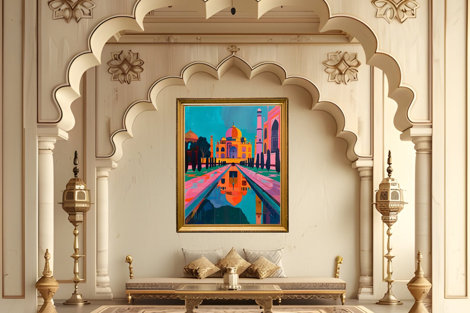 Set of 10 Indian Wall Art Download Pink City Wall Decor Jaipur Digital ...