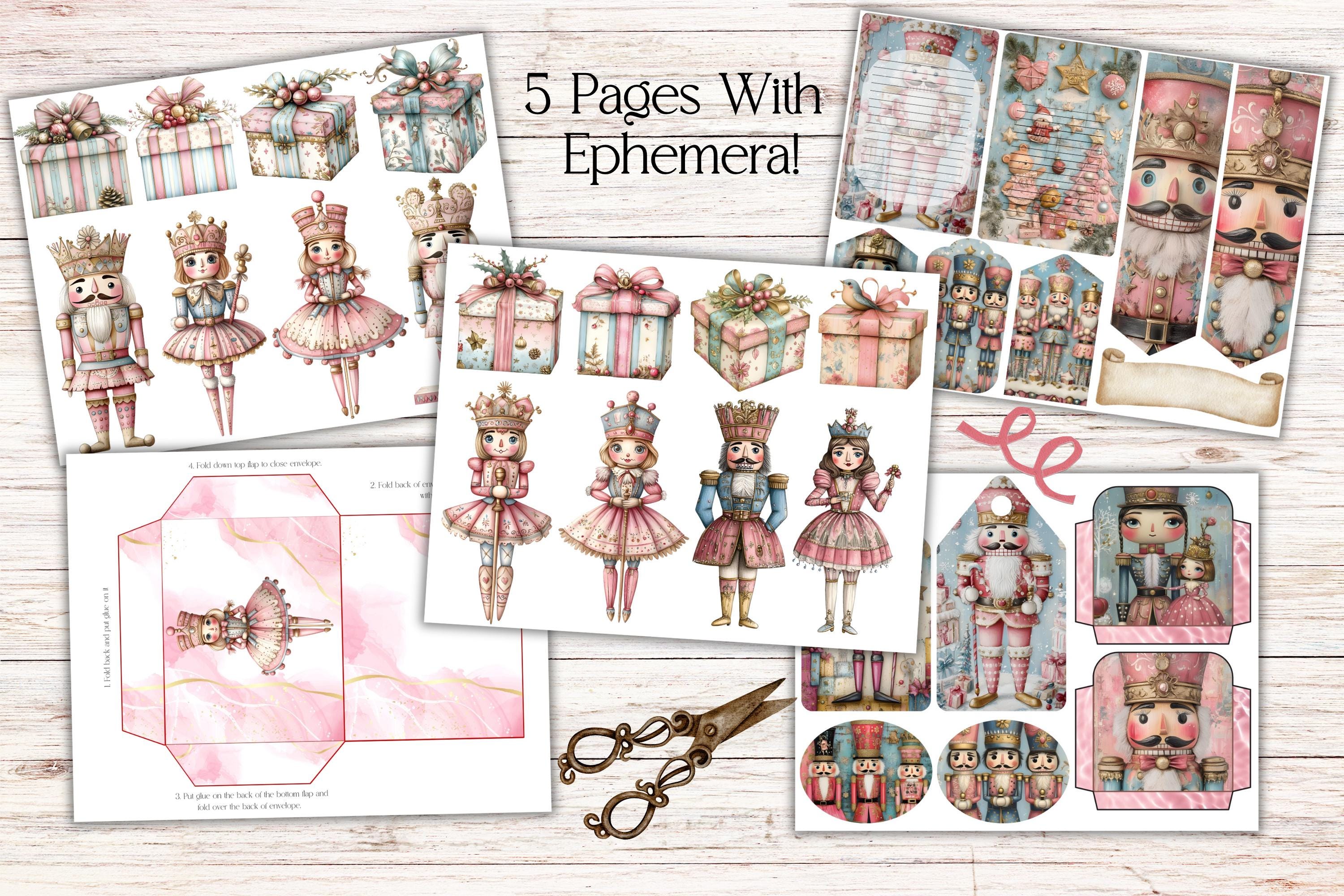 Pastel Nutcracker Junk Journal Kit Pastel Christmas Junk Journal Kit ...