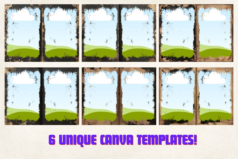 Grunge Junk Journal Canva Templates DIY Journal Making Vintage ...