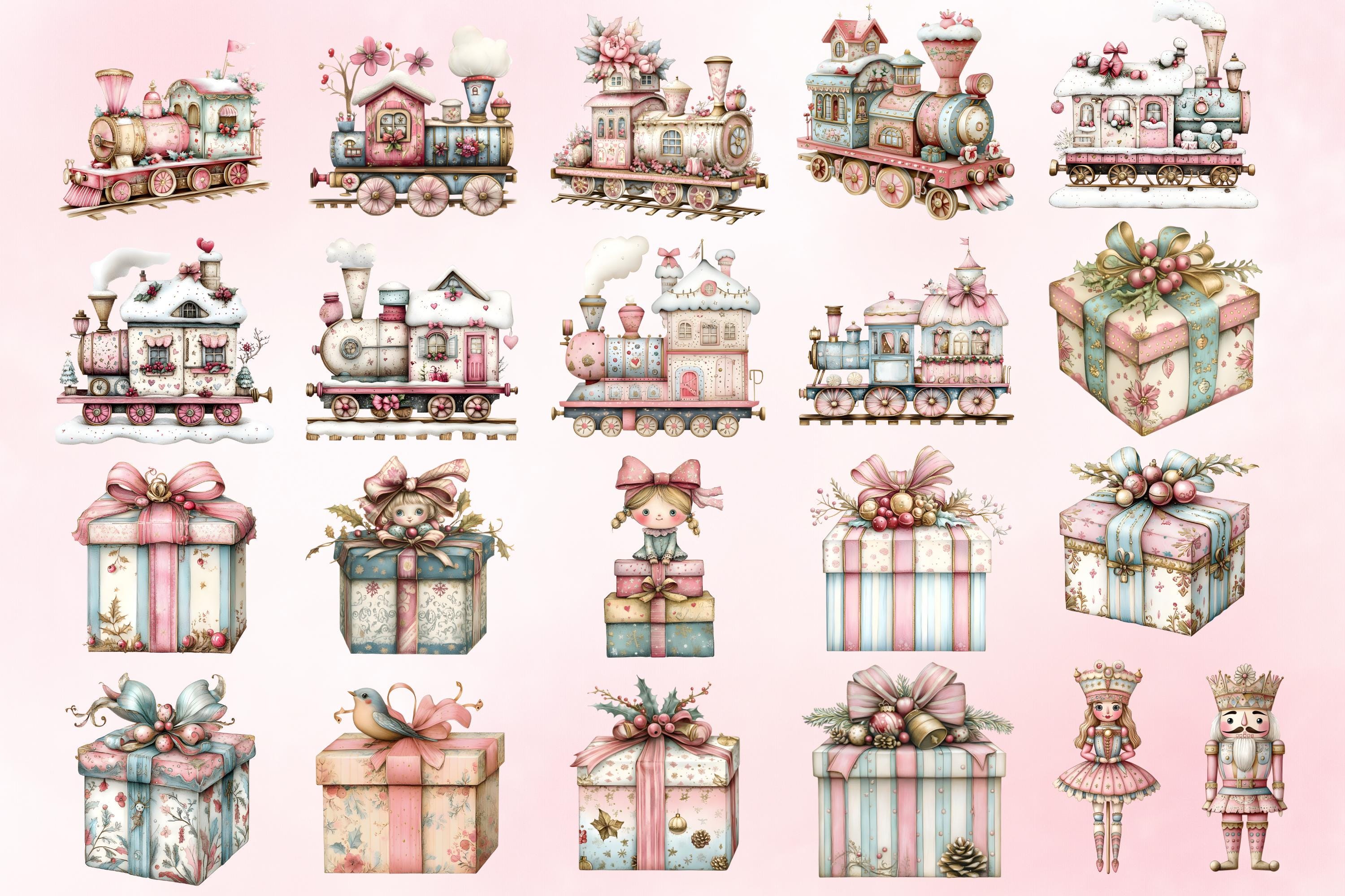 Pastel Christmas Toys Clip Art Pastel Nutcracker Clip Art Pink ...