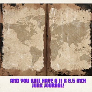 Grunge Junk Journal Canva Templates DIY Journal Making Vintage ...