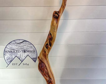 Red Cedar Wood Abstract Sculpture, “the 5th Move”, Home Decor, Office ...