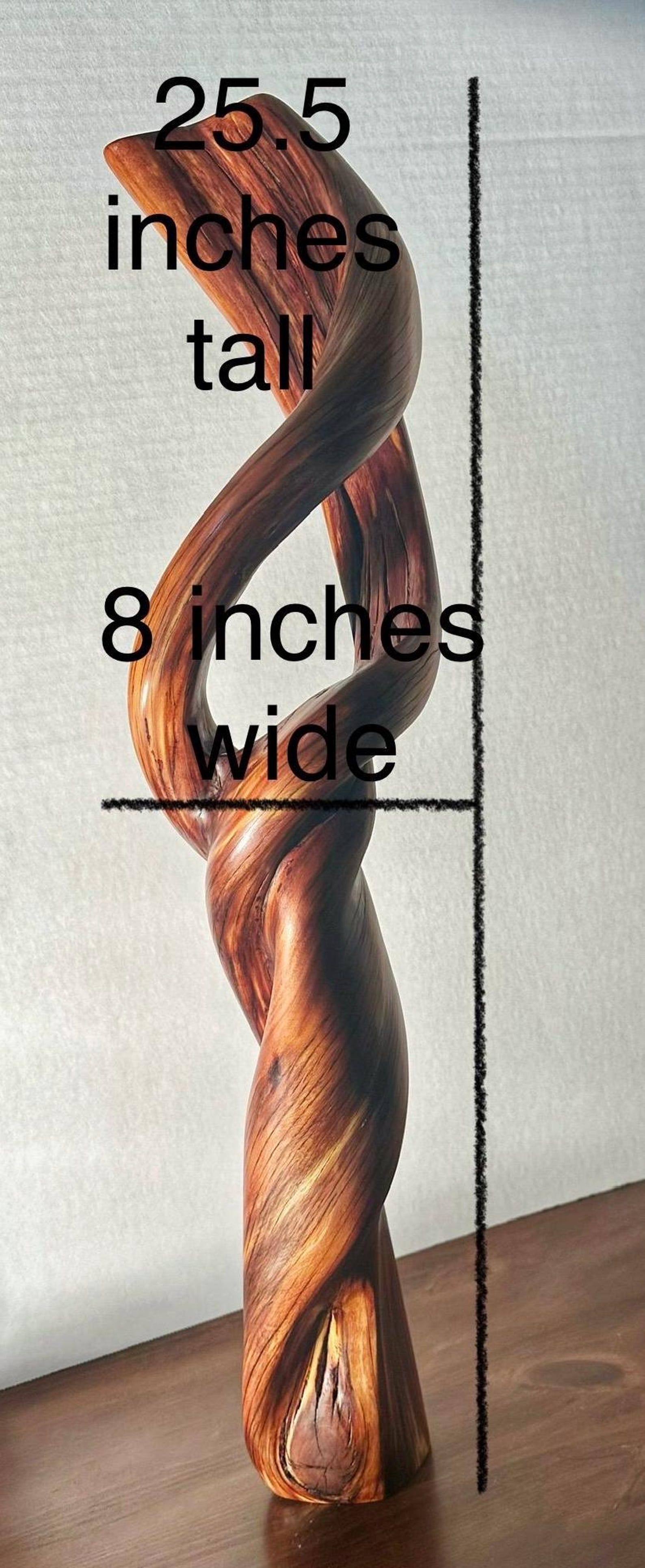 Red Cedar Wood Abstract Sculpture, “the 5th Move”, Home Decor, Office ...