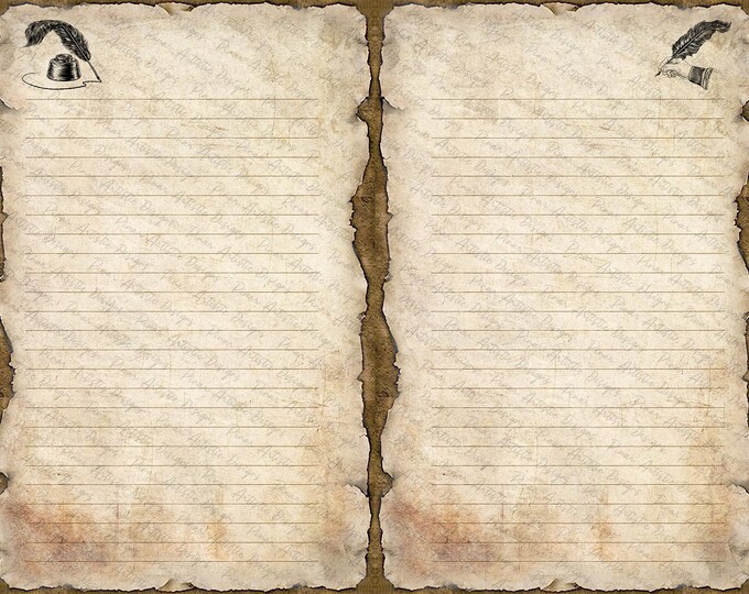 Vintage Writing Paper, Letter Paper, Printable Writing Paper, Digital ...