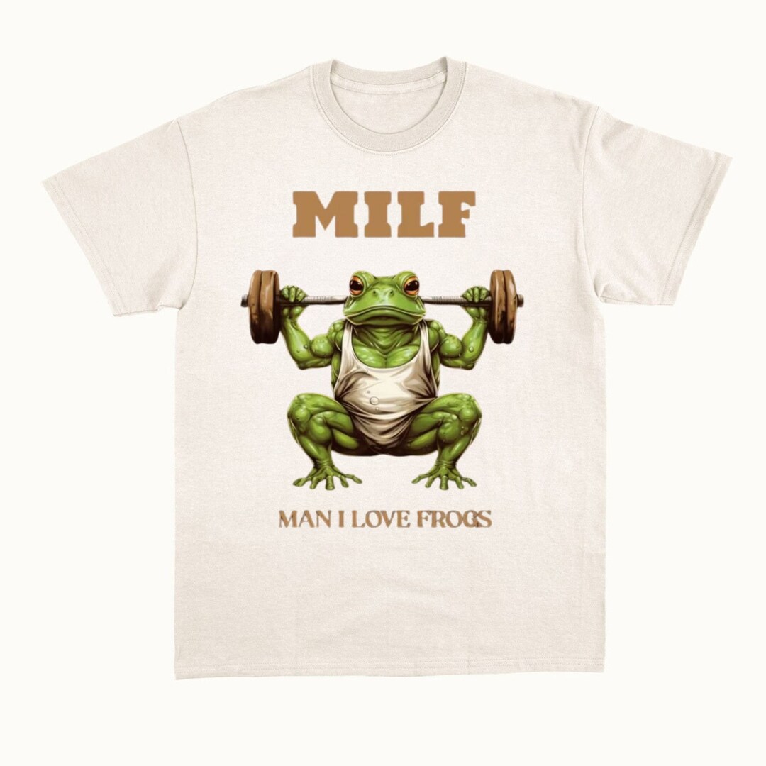 MILF Man I Love Frogs Shirt, Funny Frog Milf Graphic Shirt, Frog Fitness Lifting, Cute Frog Tee ...