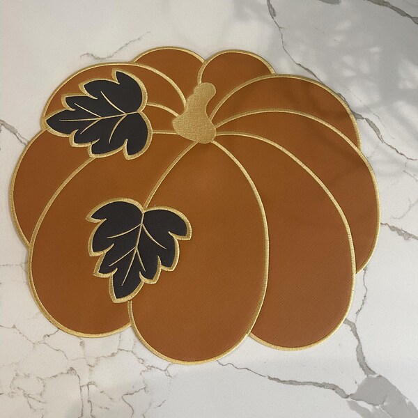 Pumpkin Shaped Placemats - Etsy