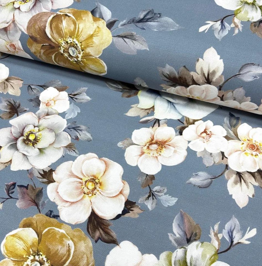 Opulent Botanical Print Linen Floral Tablecloth Personalized Waterproof ...