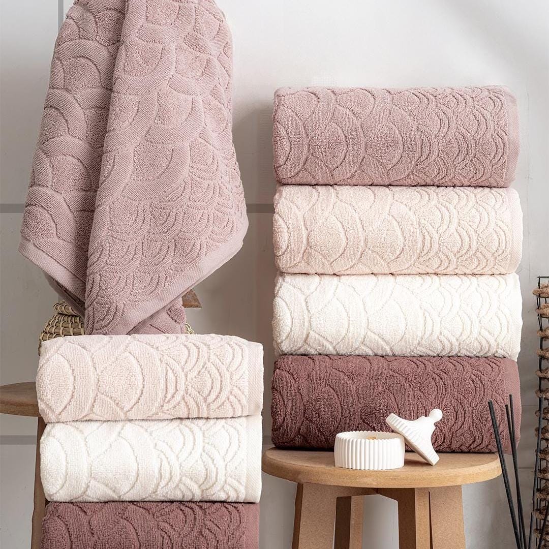 Serava Olga 8-piece Embroidered 100% Cotton Hand Towel Set by PNR DECOR ...