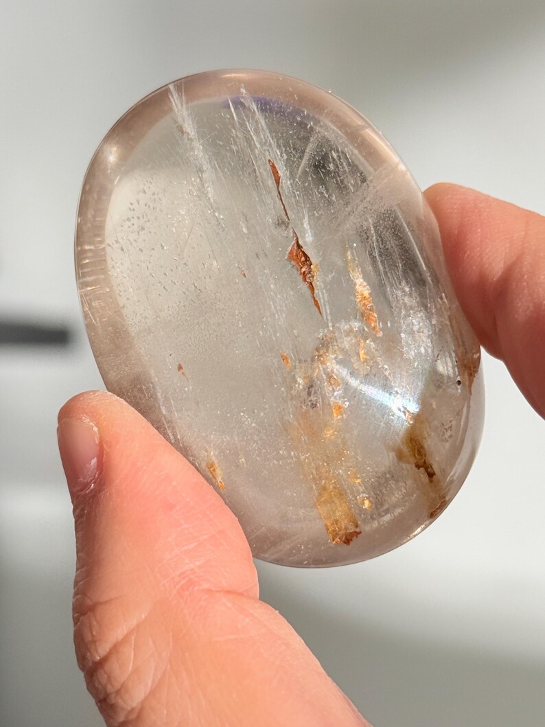 Himalayan Smoky Quartz Palm Stones | Skeletal Crystal, Hand-carved Set ...