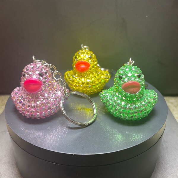 Cheer Rubber Duck Keychain - Etsy